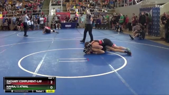 140 lbs Cons. Round 2 - Zachary Compliment-larger, Troy vs Navraj S ...