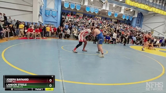 285 lbs Champ. Round 1 - Joseph Baynard, Laurel H S vs Landon Steele ...