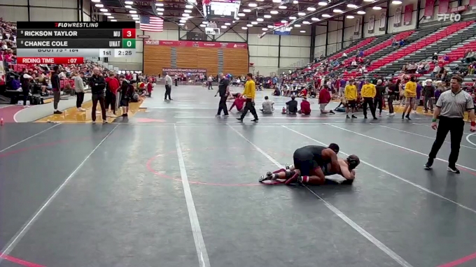 184 lbs Champ. Round 1 - Rickson Taylor, Maryville vs Chance Cole ...
