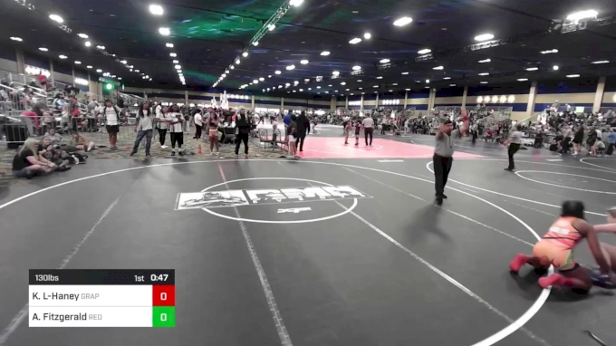 130 lbs 2nd Place - Kalia Luafalemana-Haney, Grapplers HI vs Avery ...