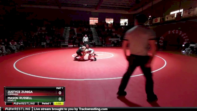132 lbs 1st Place Match - Justyce Zuniga, Toppenish vs Mason Russell ...