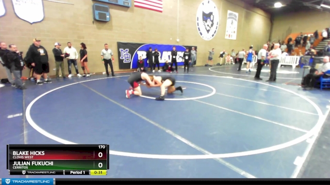 170 lbs Cons. Round 4 - Blake Hicks, Clovis West vs Julian Fukuchi ...