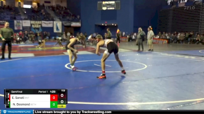 113 lbs Semifinal - Nathan Desmond, Bethlehem Catholic vs Evan Sanati ...