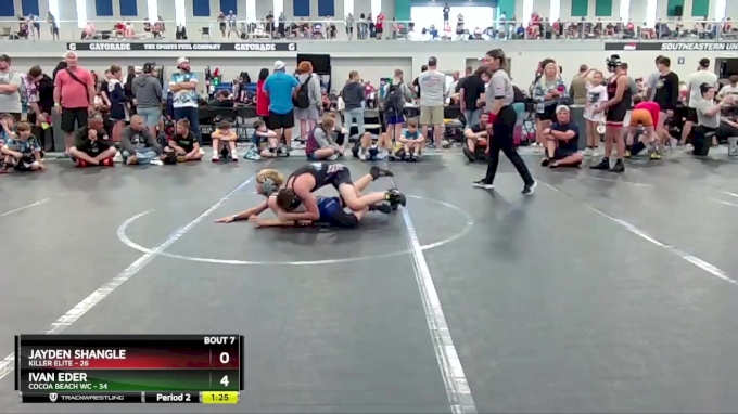 96 lbs Round 3 (6 Team) - Jayden Shangle, Killer Elite vs Ivan Eder ...