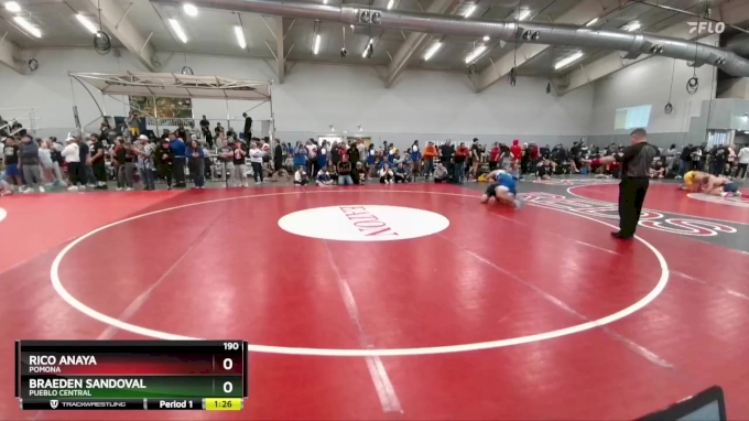 190 lbs Champ. Round 2 - Braeden Sandoval, Pueblo Central vs Rico Anaya ...