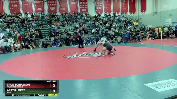 190 lbs Champ. Round 2 - True Tobiasson, Fruita Monument vs Arath Lopez ...