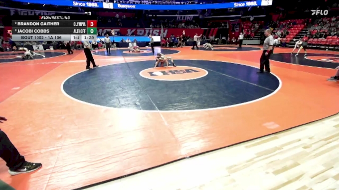 1A 106 lbs Champ. Round 1 - Brandon Gaither, Stanford (Olympia) vs ...