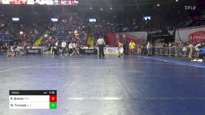 105 lbs Consy 4 - Riley Brenot, Erie vs Michael Trumpie, Elizabeth Forward