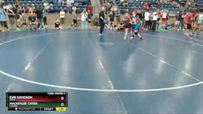 120 lbs Cons. Round 3 - Evie Davidson, Utah vs Mackenzie Cayer, Canada