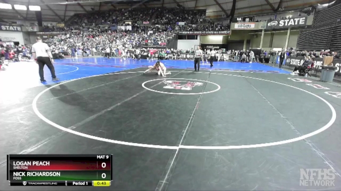 2A 132 lbs Cons. Round 3 - Logan Peach, Shelton vs Nick Richardson, Foss