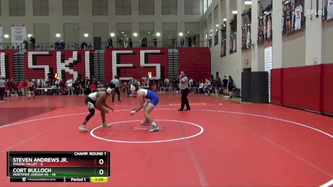 175 lbs Champ Round 1 (16 Team) - Cort Bulloch, Mortimer Jordan HS vs ...