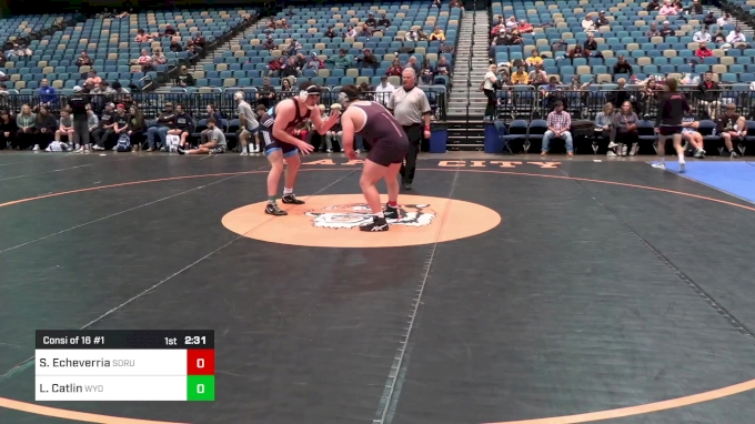 285 lbs Consi Of 16 #1 - Sebastian Echeverria, Southern Oregon vs Lane ...