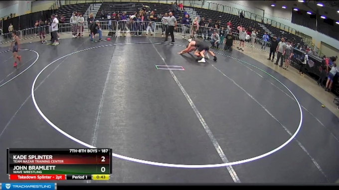 187 lbs Quarterfinal - John Bramlett, Wave Wrestling vs Kade Splinter ...