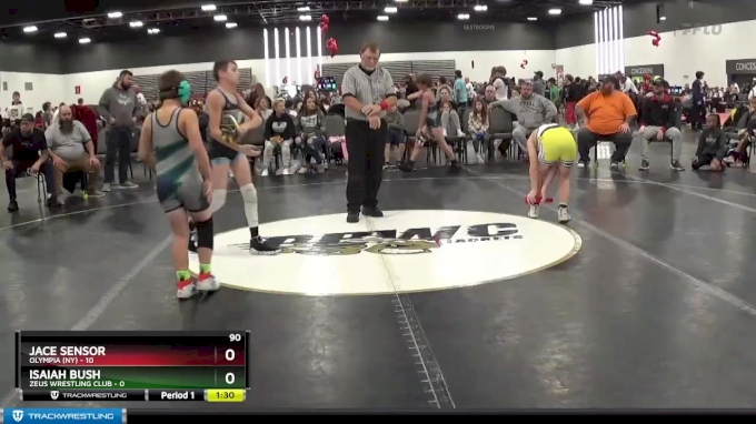 90 lbs Round 1 (8 Team) - Jace Sensor, Olympia (NY) vs Isaiah Bush ...