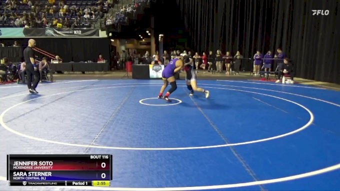 130 lbs Champ. Round 2 - Sara Sterner, North Central (IL) vs Jennifer ...