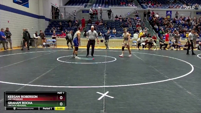 157 lbs Cons. Round 3 - Graham Rocha, Lincoln Memorial vs Keegan ...