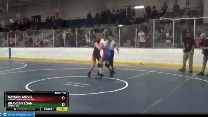 133 lbs Cons. Round 4 - Brayden Egan, Mason WC vs Kayson Jarvis, Onaway ...