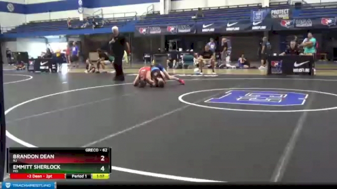 62 lbs Cons. Round 1 - Brandon Dean, NJ vs Emmitt Sherlock, MD