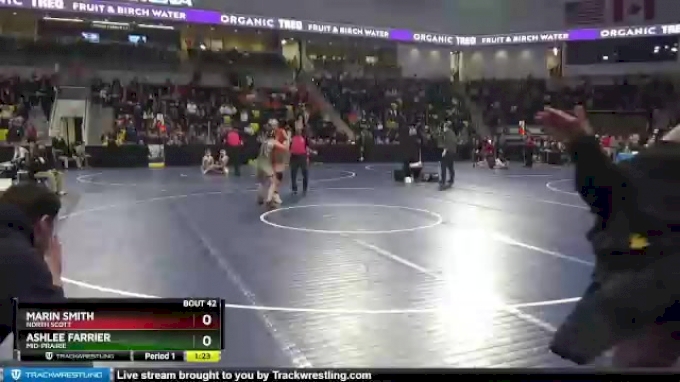 120 lbs Champ. Round 1 - Marin Smith, North Scott vs Ashlee Farrier ...