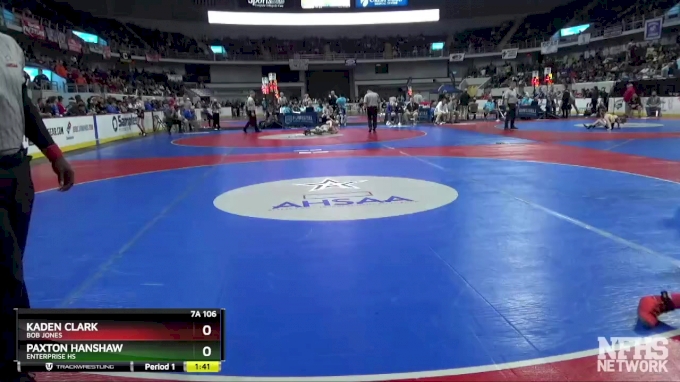 7A 106 lbs Quarterfinal - Kaden Clark, Bob Jones vs Paxton Hanshaw ...