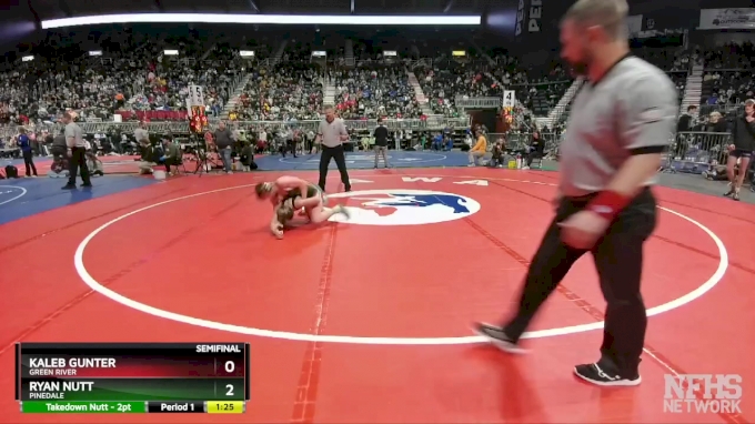 3A-120 lbs Semifinal - Ryan Nutt, Pinedale vs Kaleb Gunter, Green River