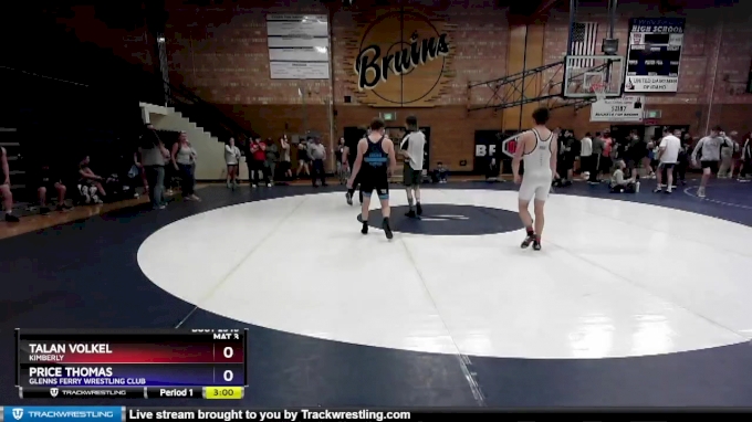 132 lbs Round 5 - Talan Volkel, Kimberly vs Price Thomas, Glenns Ferry ...