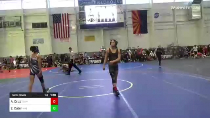 109 lbs Semifinal - Apollo Cruz, TeamAggression vs Elijah Cater, Mat ...