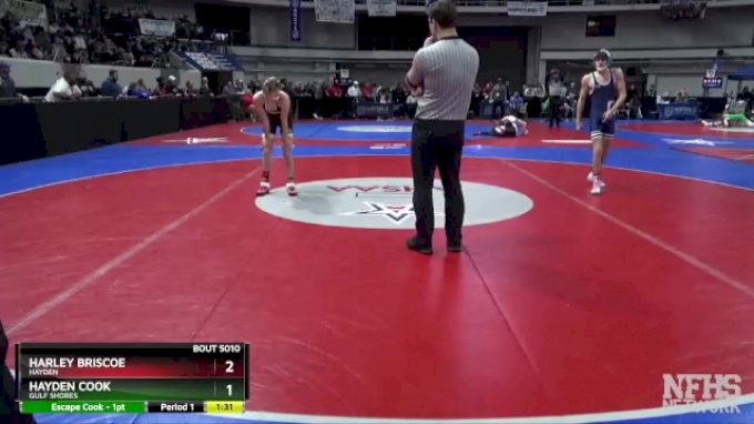 5A 120 lbs Quarterfinal - Harley Briscoe, Hayden vs Hayden Cook, Gulf ...