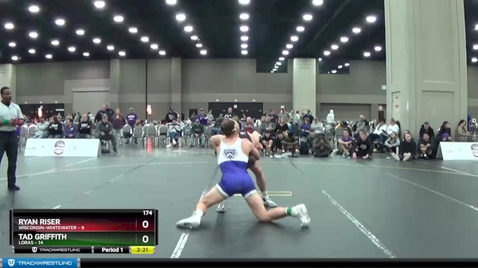 174 lbs 2nd Wrestleback (16 Team) - Tad Griffith, Loras vs Ryan Riser ...