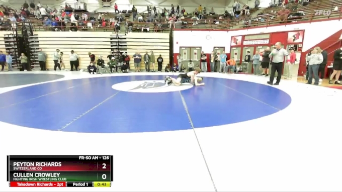 126 lbs 3rd Place Match - Peyton Richards, Switzerland Co vs Cullen ...