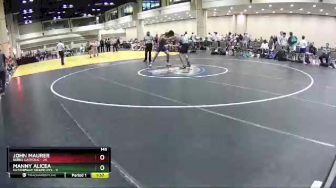 145 lbs Champ - Round 1 (16 Team) - Manny Alicea, Greenwave Grapplers ...