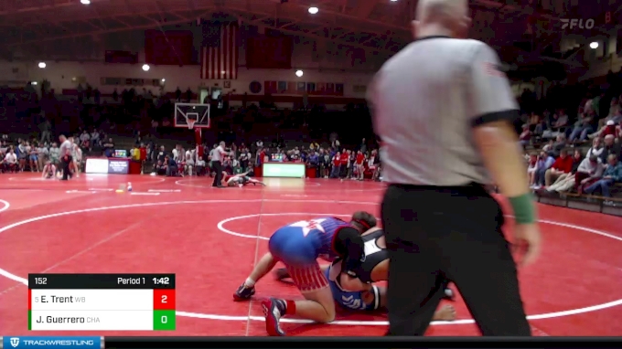 152 lbs Champ. Round 2 - Evan Trent, Western Boone vs Jordan Guerrero ...
