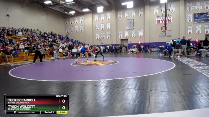 144 lbs Champ. Round 1 - Tucker Carroll, Battle Ground Aca. vs Tyson ...