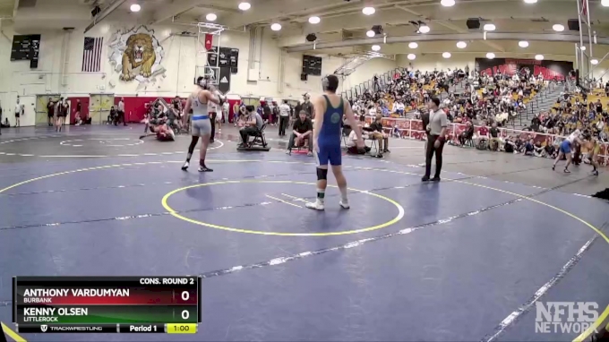 182 lbs Cons. Round 2 - Anthony Vardumyan, Burbank vs Kenny Olsen, Littlerock
