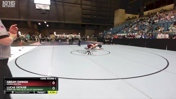 5A-150 lbs Cons. Round 2 - Abram Owings, Salina-Central vs Lucas Skouse ...