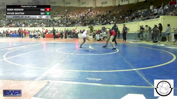 123 lbs Consi Of 16 #1 - Eden Hesson, Ponca City LadyCat Wrestling vs ...