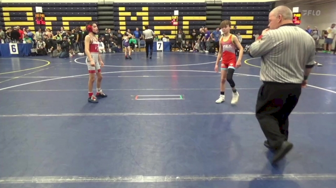 72 lbs Consy 6 - Gabe Peace, Quaker Valley vs Dino Neglia, Newfane ...