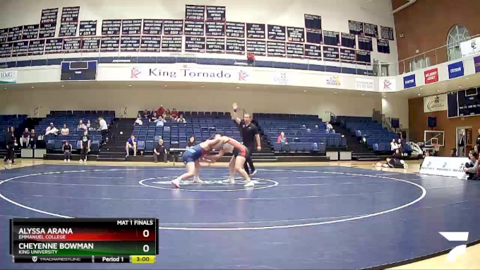 170 lbs 1st Place Match - Cheyenne Bowman, King University vs Alyssa ...