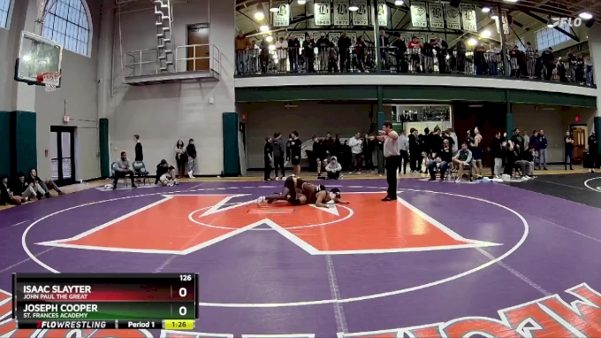 126 lbs Cons. Round 4 - Joseph Cooper, St. Frances Academy vs Isaac ...