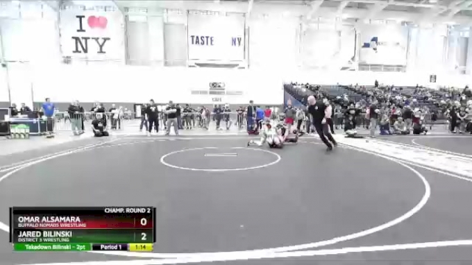 189 lbs Champ. Round 2 - Jared Bilinski, District 3 Wrestling vs Omar ...
