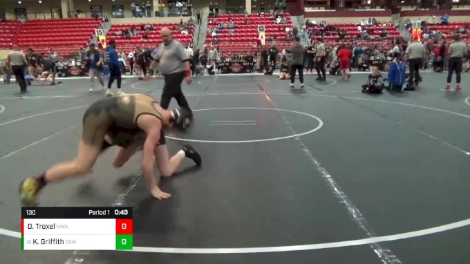 130 lbs Cons. Semi - Kaleb Griffith, The Best Wrestler vs Drake Troxel ...