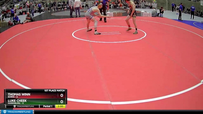 115 lbs Placement (4 Team) - Luke Cheek, Harrisburg vs Thomas Winn, Burns