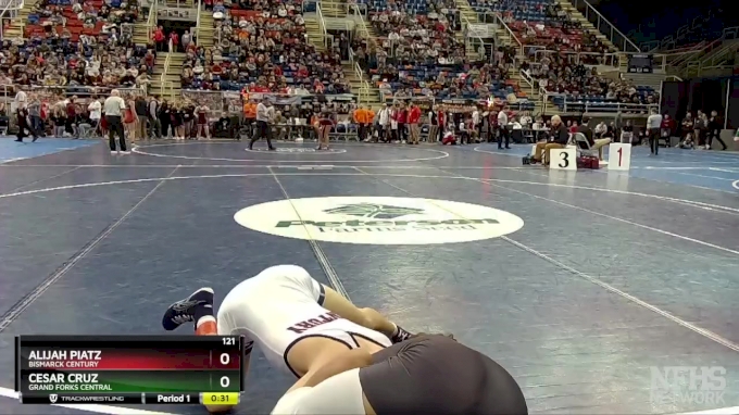 121 lbs Cons. Round 3 - Cesar Cruz, Grand Forks Central vs Alijah Piatz ...