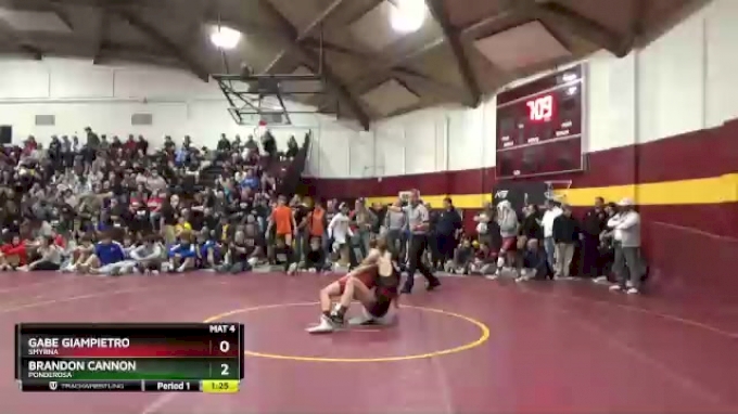 120 lbs Quarterfinal - Brandon Cannon, Ponderosa vs Gabe Giampietro, Smyrna