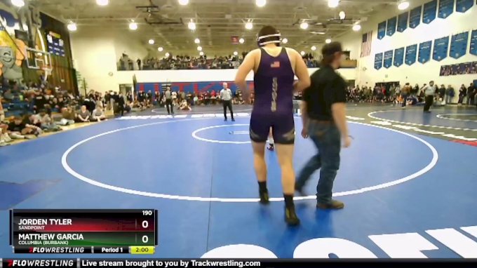 190 lbs Champ. Round 1 - Matthew Garcia, Columbia (Burbank) vs Jorden ...