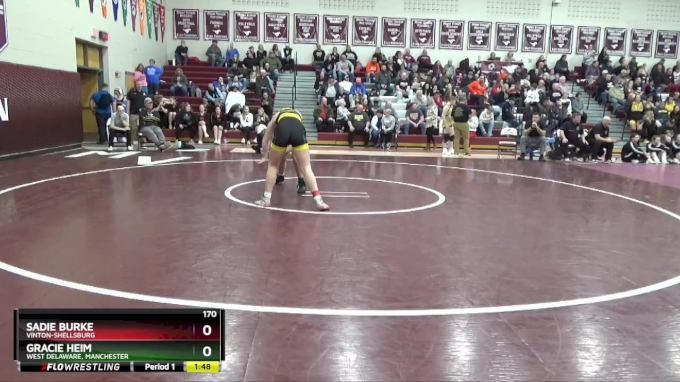 170 lbs Cons. Round 3 - Sadie Burke, Vinton-Shellsburg vs Gracie Heim ...