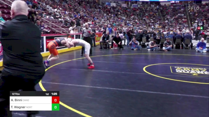 127 lbs Semifinal - Andrew Binni, Canon-McMillan vs Trey Wagner ...