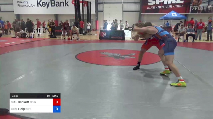 74 kg Round Of 64 - Sam Beckett, Pennsylvania vs Nicholas Delp, Buffalo ...