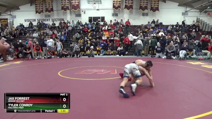 132 lbs Quarterfinal - Jax Forrest, Bishop McCort vs Tyler Conroy ...