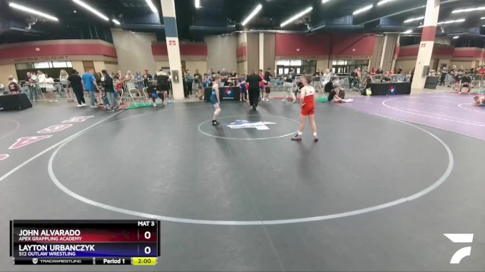 92 lbs Champ. Round 1 - John Alvarado, Apex Grappling Academy vs Layton ...